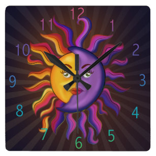 Sun And Moon Wall Clocks | Zazzle.com.au