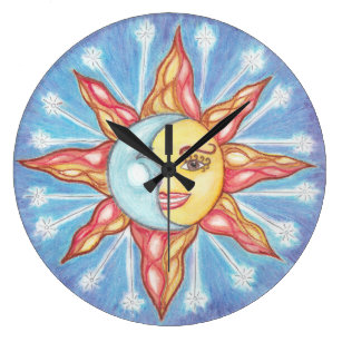 Sun And Moon Wall Clocks | Zazzle.com.au