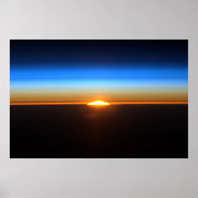 Sunrise in space Poster | Zazzle