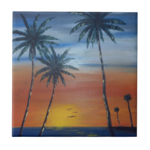 Palm Tree Decorative Ceramic Tiles | Zazzle.com.au