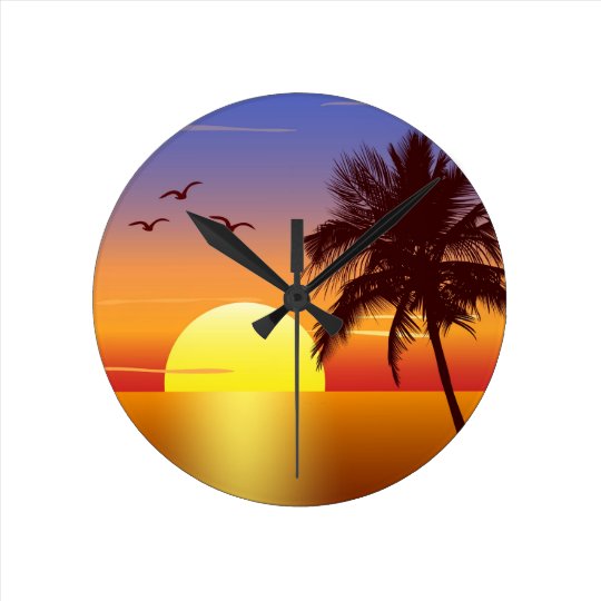 Sunset wall clock | Zazzle.com.au