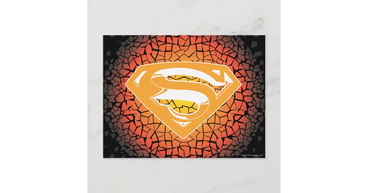 Superman Stylised | Crackle Logo Postcard | Zazzle