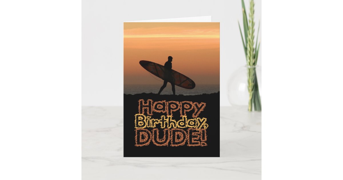 Surfer Dude Birthday Card | Zazzle.com.au