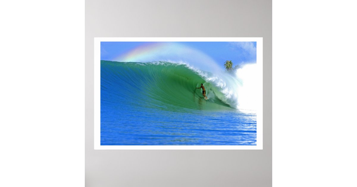 Surfing The Perfect Wave Poster | Zazzle