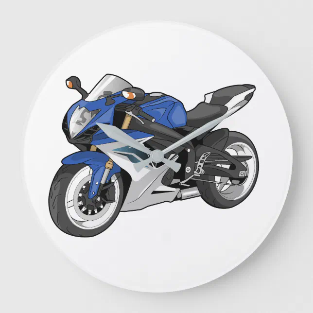 Suzuki GSX-R Large Clock | Zazzle