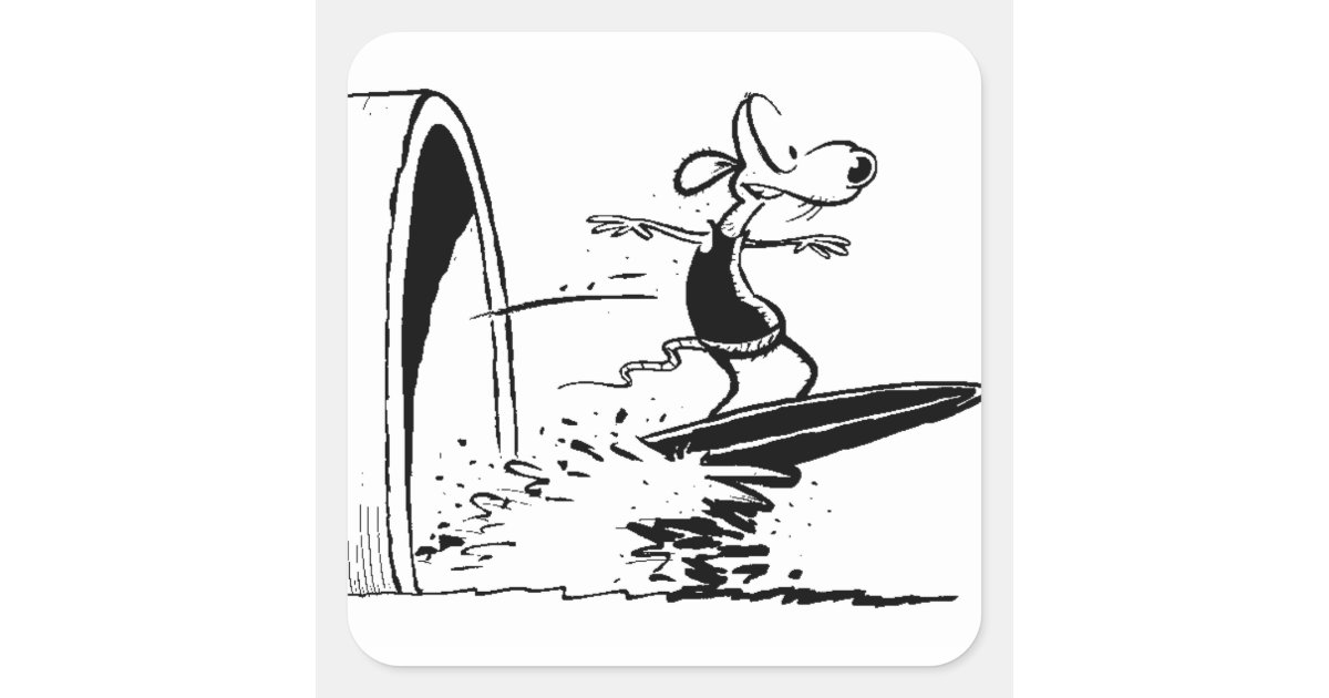 Swamp Sludge Surfing Rat Sticker | Zazzle