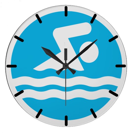 Swimming Clock for the Pool or Swim Coach's Office | Zazzle.com.au
