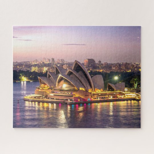 Sydney Opera House in the Evening Jigsaw Puzzle | Zazzle.com.au