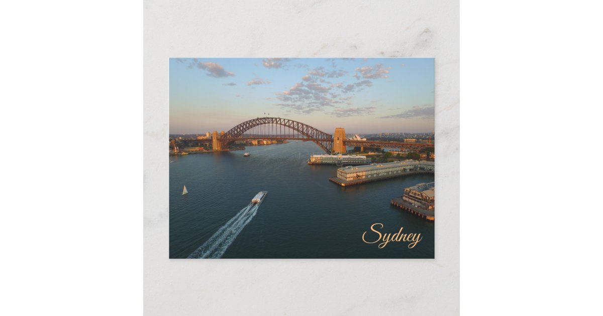 Sydney Postcard - Aerial Photo of Sydney Harbour | Zazzle