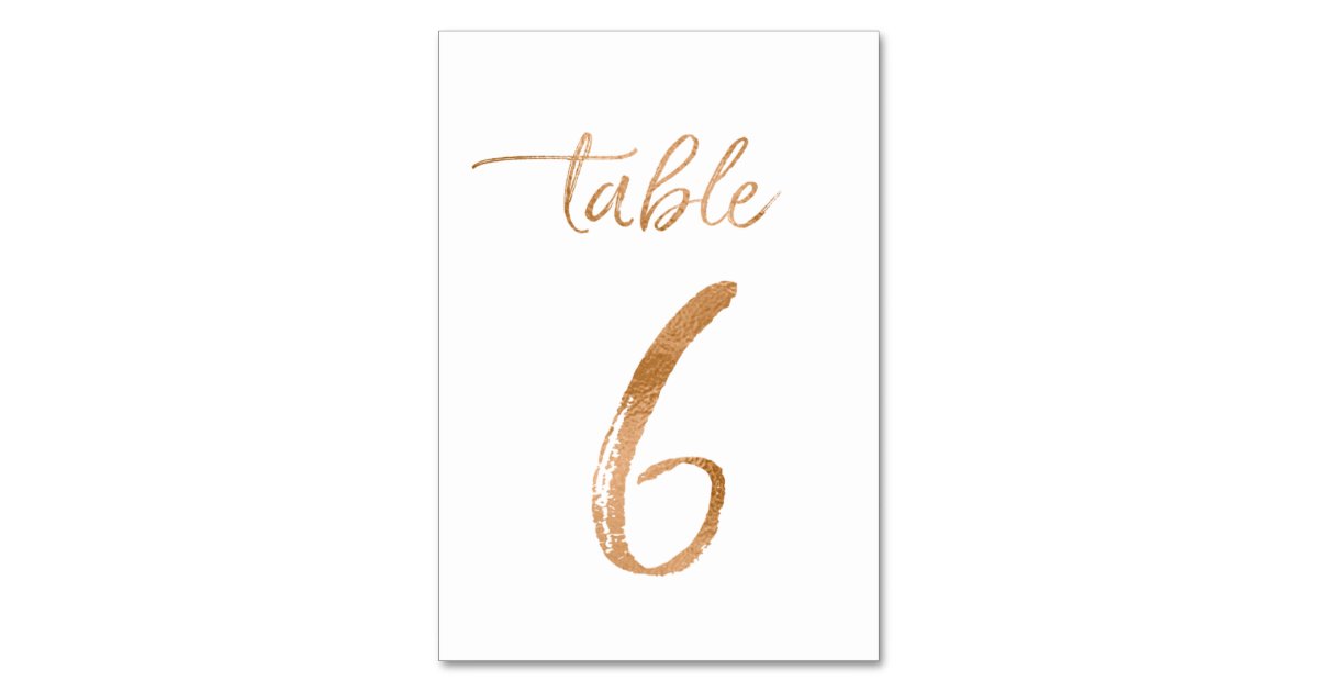 Table No. 6 Table Number | Zazzle