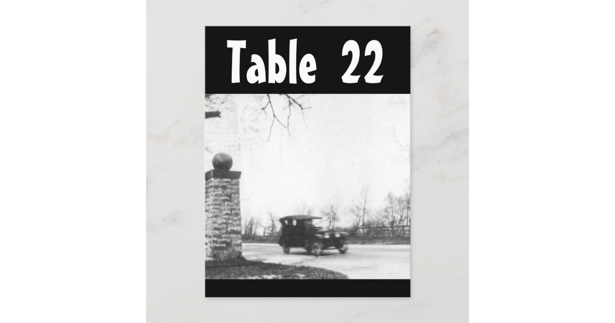 Table Number Roaring Twenties Wedding Receptions Postcard | Zazzle
