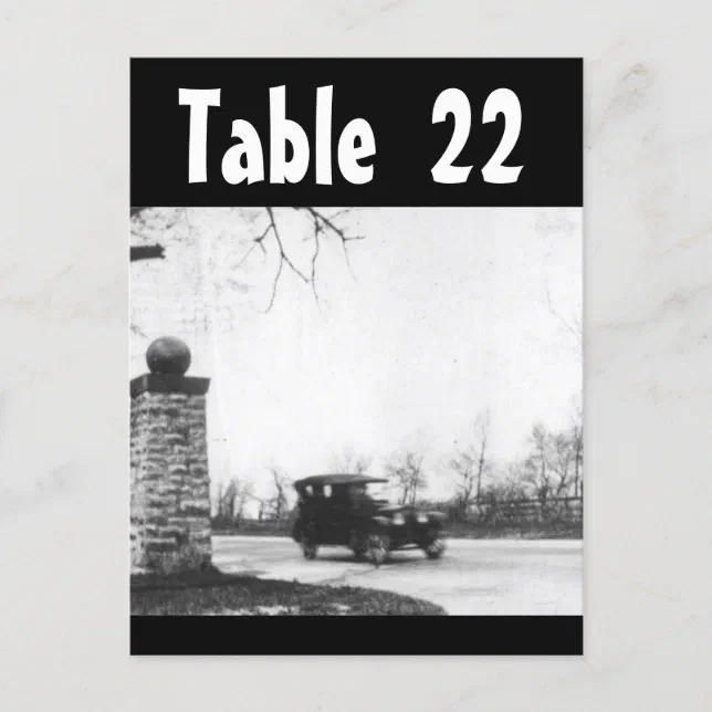 Table Number Roaring Twenties Wedding Receptions Postcard | Zazzle