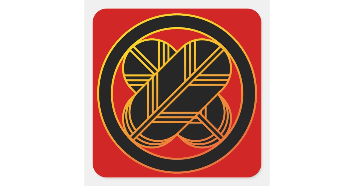 Taka1(Gold Line) Square Sticker | Zazzle