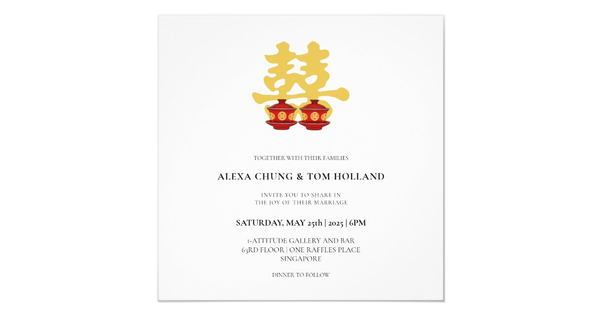 Tea Ceremony Chinese Wedding Invitations | Zazzle.com.au
