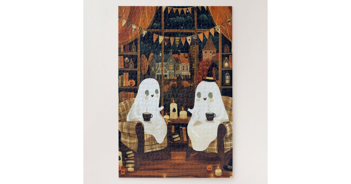 Tea Time with Ghosts Jigsaw Puzzle | Zazzle