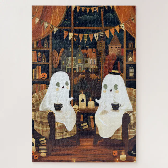 Tea Time with Ghosts Jigsaw Puzzle | Zazzle