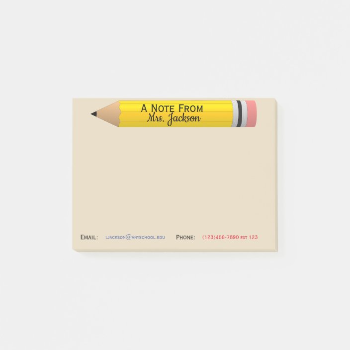 Teacher Post it Note Personalised | Zazzle.com.au