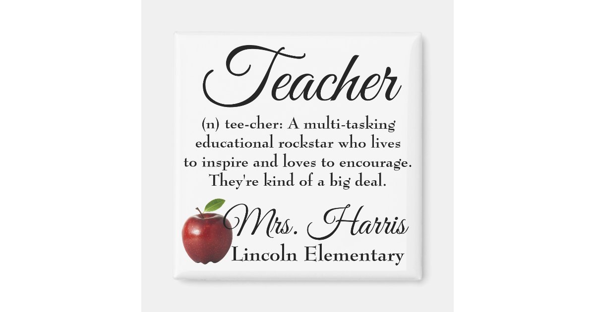 Teacher Rockstar (customisable) Magnet | Zazzle