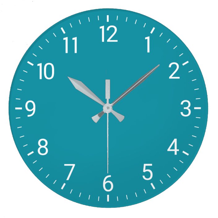 Teal Wall Clock | Zazzle.com.au