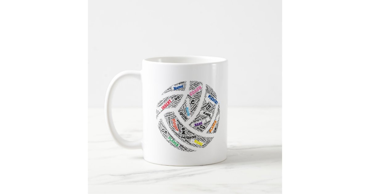 Team Personalised Netball Mug | Zazzle