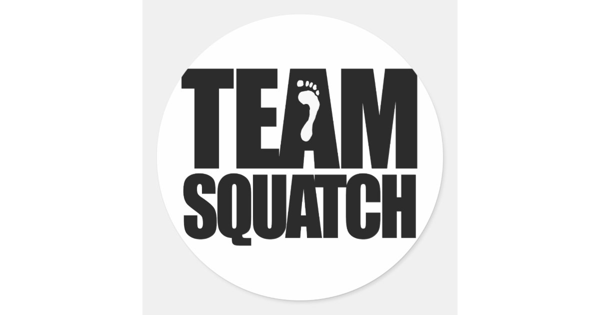 TEAM SQUATCH CLASSIC ROUND STICKER | Zazzle
