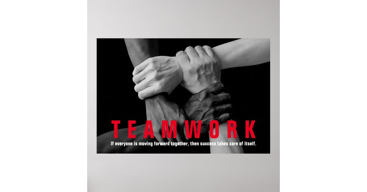 Teamwork Inspirational Quote Motivational Poster | Zazzle