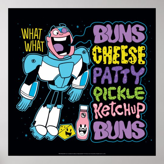Teen Titans Go! | Cyborg Burger Rap Poster | Zazzle.com.au