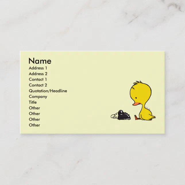 Telephone & Duck Business Card | Zazzle