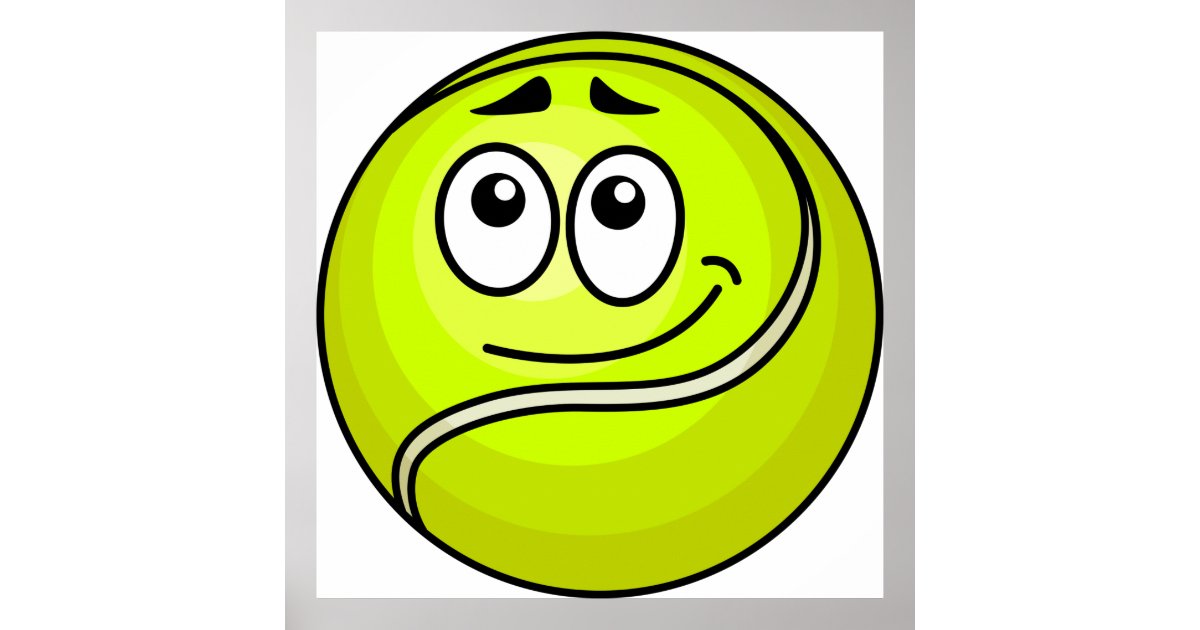 Tennis Ball Face Poster | Zazzle