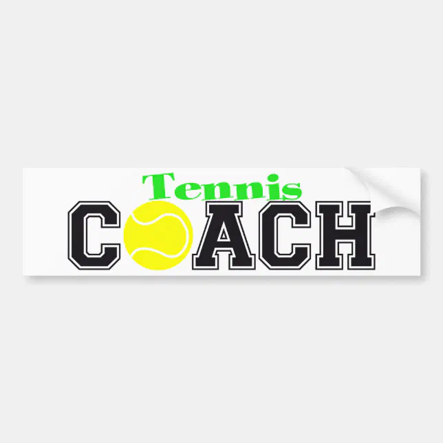 Tennis Coach Bumper Sticker | Zazzle