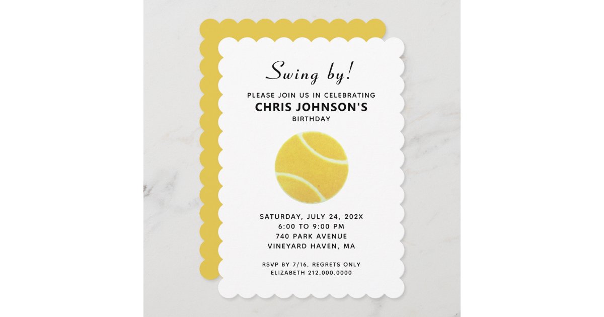 Tennis Party Invitations | Zazzle