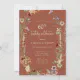 Terracotta Floral 60th Birthday Party Invitation | Zazzle