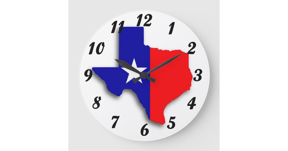 Texas Map Wall Clock | Zazzle