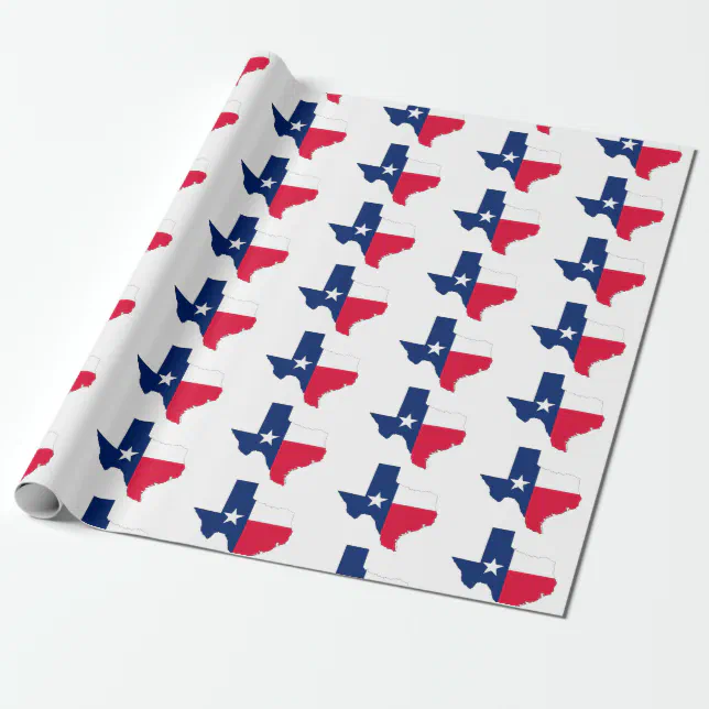Texas State Outline and Flag Colours, Wrapping Pap Wrapping Paper | Zazzle