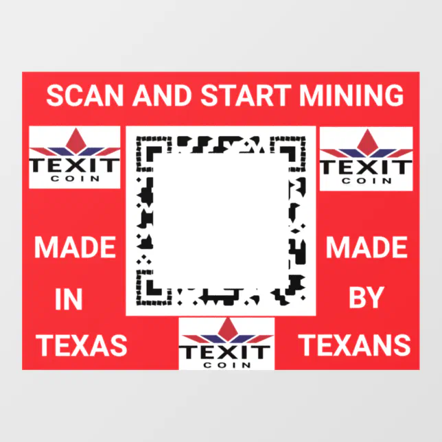 TeXit Coin QR Code 24" x 30" | Zazzle
