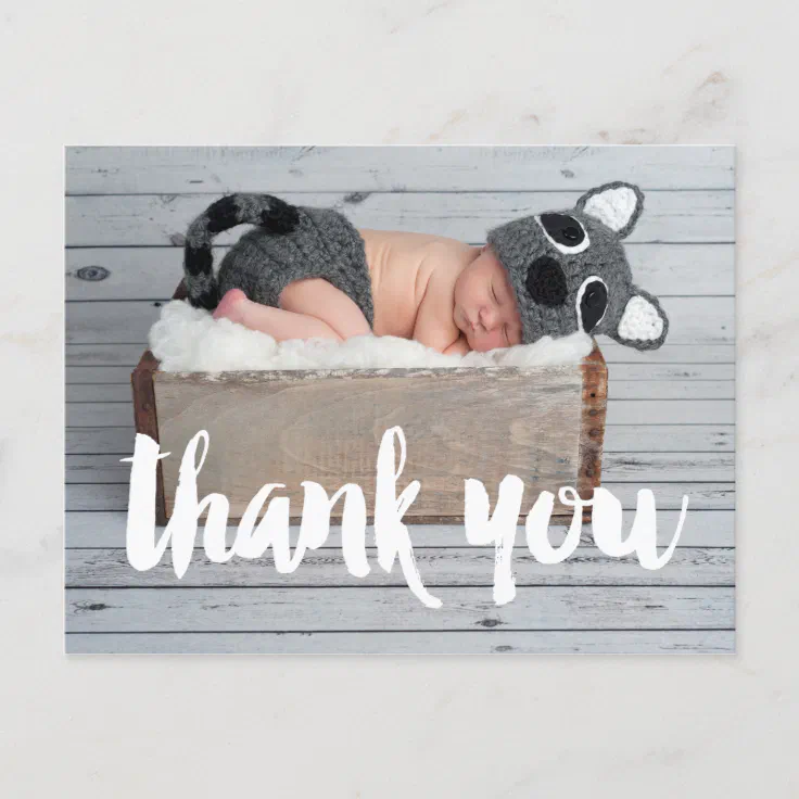 Thank You and Baby Birth Announcement Postcard | Zazzle