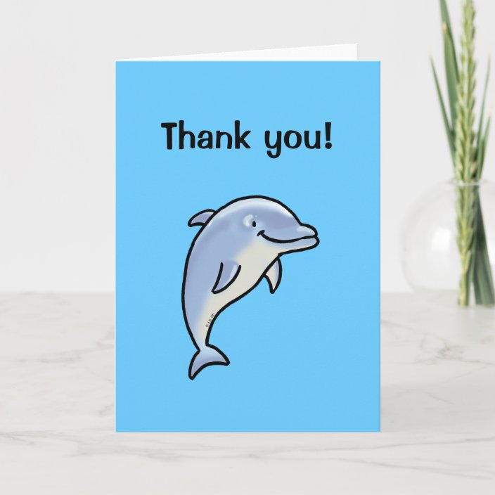 Thank you! (dolphin) thank you card | Zazzle.com.au