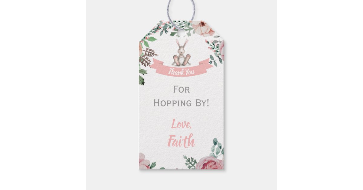Thank You For Hopping By Gift Tag | Zazzle