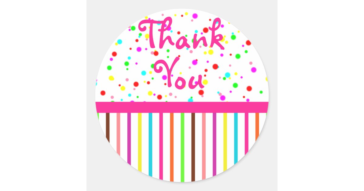 Thank You Rainbow Sticker | Zazzle