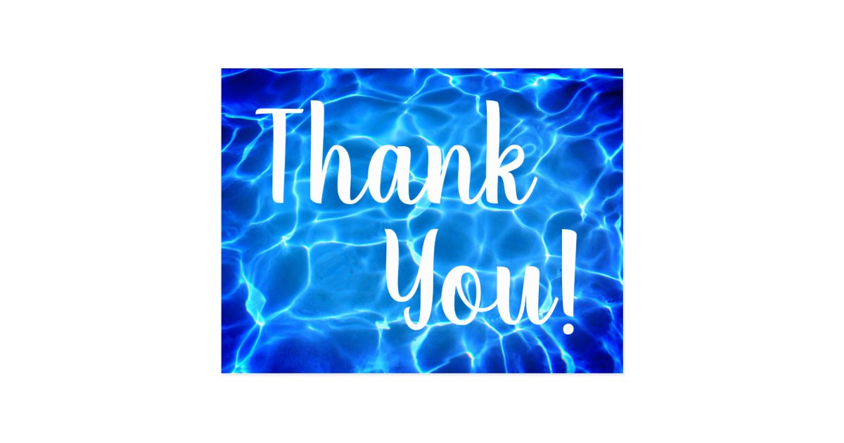 Thank You Swimming Pool Photo Postcard | Zazzle.com.au