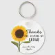Thanks for Helping Us Grow! Sunflower Teacher Key Ring | Zazzle