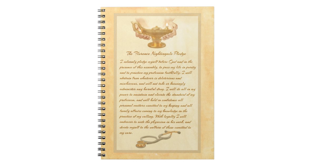 The Florence Nightingale Pledge Notebook | Zazzle
