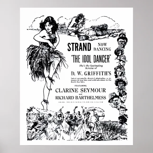 The Idol Dancer 1920 vintage movie ad poster | Zazzle