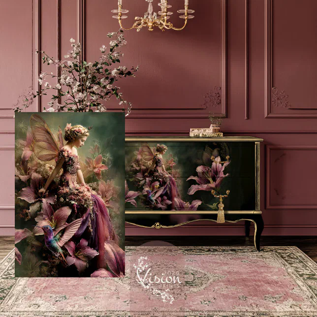 The Lily Fairy Tale Fantasy Portrait Floral Tissue Paper | Zazzle