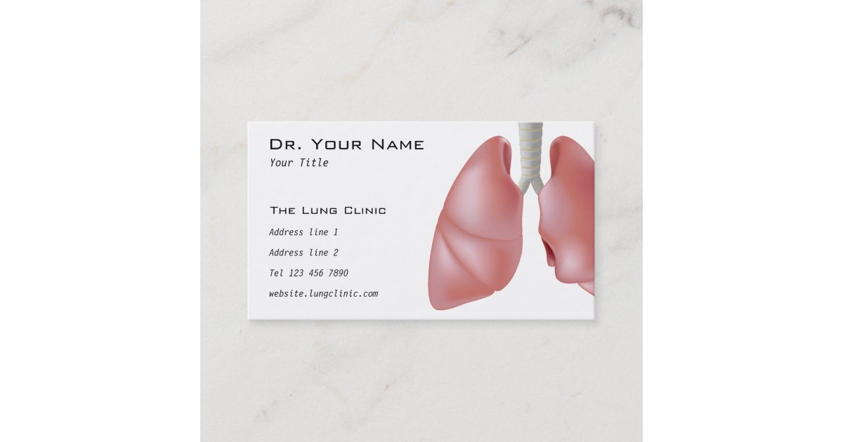 The Lung Doctor Business Card | Zazzle