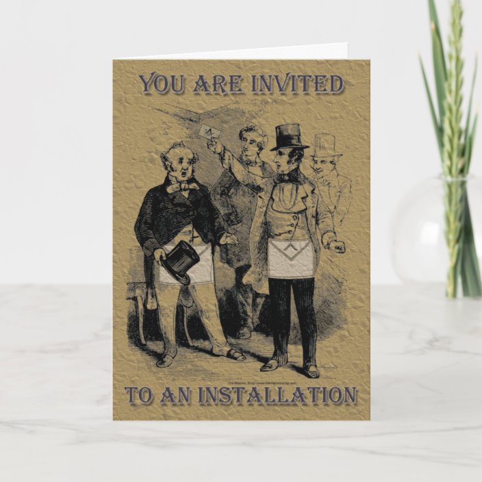 The Masonic Installation Invitation | Zazzle.com.au