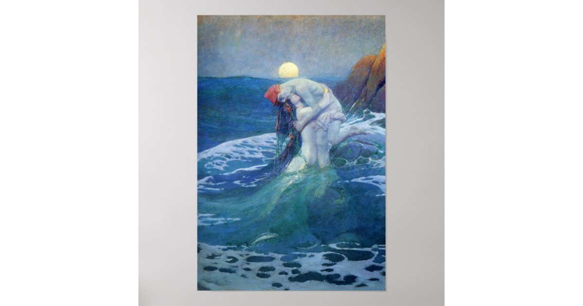 The Mermaid by Howard Pyle, 1919. Poster | Zazzle