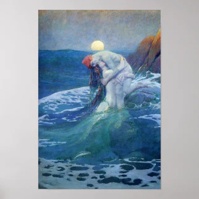 The Mermaid by Howard Pyle, 1919. Poster | Zazzle