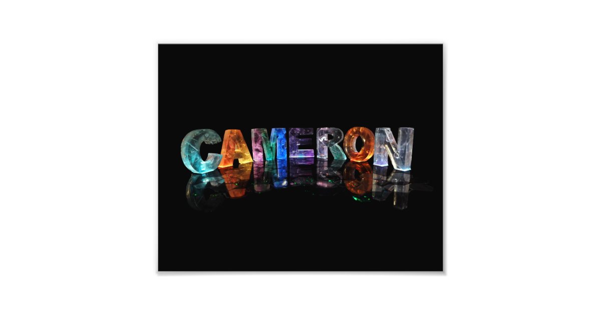 The Name Cameron in Fancy Letters Photo Print | Zazzle