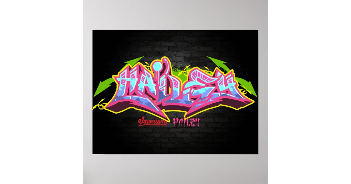 The name Hailey in graffiti Poster | Zazzle